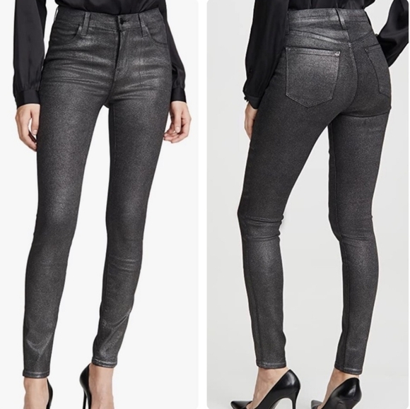 J Brand | Jeans | J Brand Maria High Rise Metallic Skinny Jeans | Poshmark